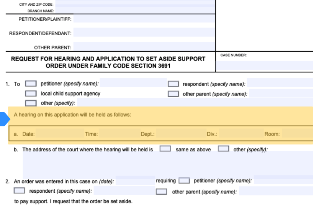 Request to Set Aside Support Order (Form FL-360) | California Courts ...