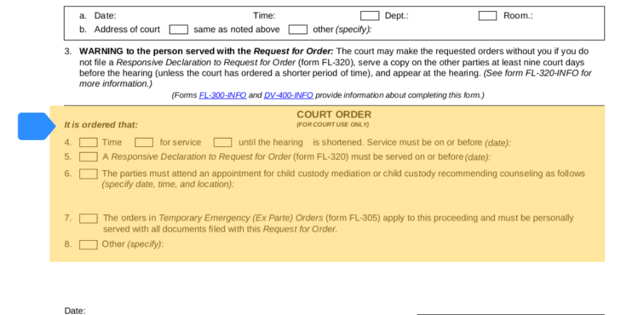 Request for Order (form FL-300) | California Courts | Self Help Guide
